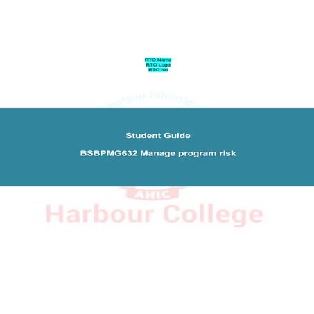 BSBPMG632 Student Guide.docnnnnnnnnnnnnn | DOCX
