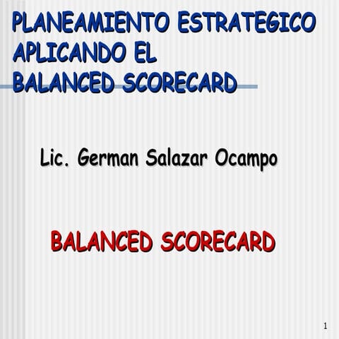 Que es el BSC | PPT
