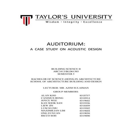 SIBKL Acoustic Design Analysis Report | PDF