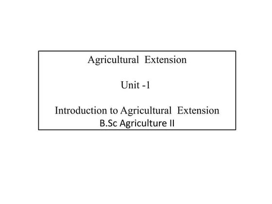 Dimensions of Agricultural Extension | PPTX | Agriculture | Industries
