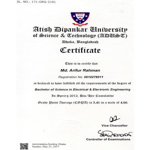Bsc certificate | PDF