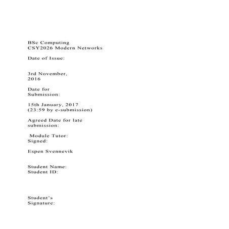 BSc Computing CSY2026 Modern Networks Date of Issue .docx