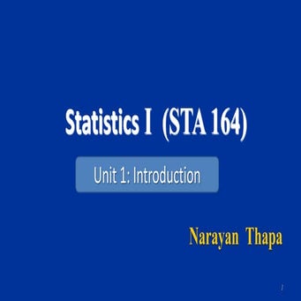 Introduction of Statistics | PPT