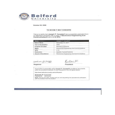 BSc Electronics Engineering and Communications | DOCX