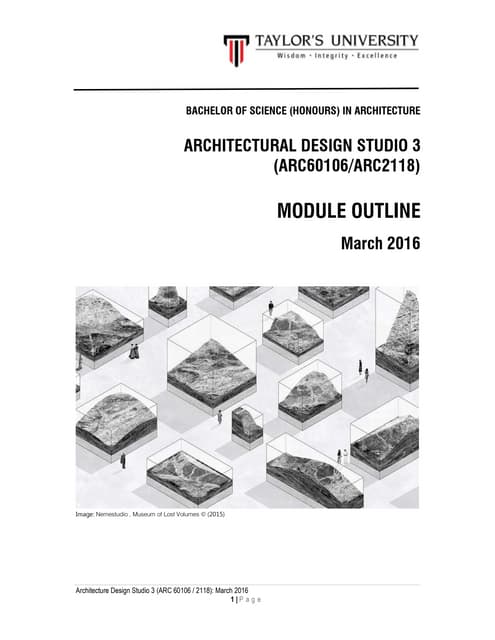 Project brief 1 architecture studio 3 s1 2015 | PDF