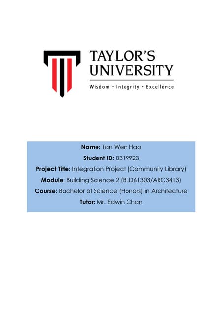 Architectural Design Project (Project 1C- Final Executive Report) | PDF