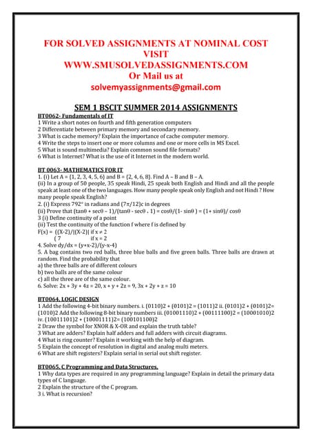 Mscit spring assignments | PDF