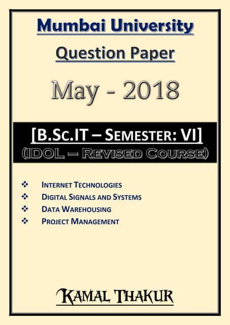 Microprocessor Architecture (Question Paper) [April – 2017 | 75:25 ...