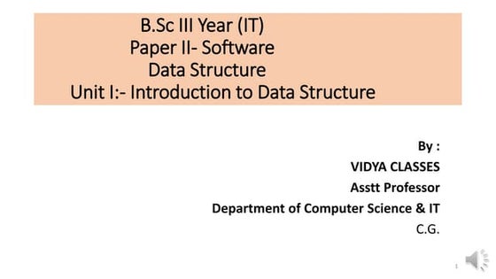 Data Structures And Algorithm Module 1pptx 1592