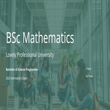 bsc mathematics.at lovely professional university | PPTX