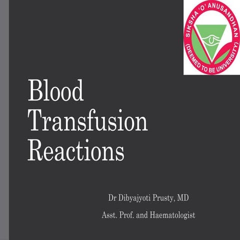 BSc_Nursing_Transfusion reaction ACUTE DELAYED | PPTX