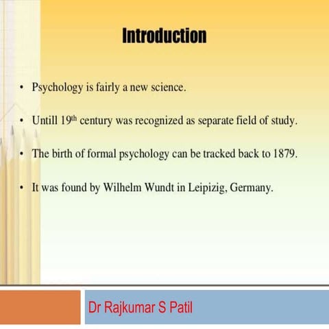 History, scope and methods of psychology | PPT