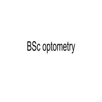 BSc optometry | PPTX | Eye and Vision Conditions | Diseases and Conditions