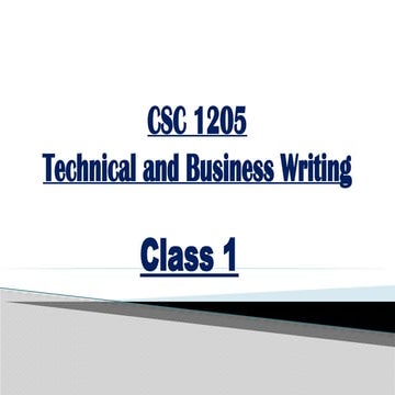 Technical and business writing slides | PPTX