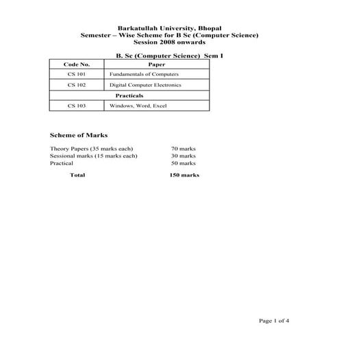 B sc semester i | DOC