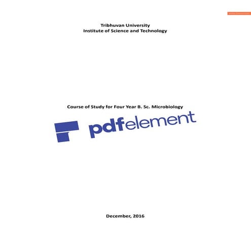 Bsc syllabus microbiology syllabus us TU(Kamal singh khadka) | PPTX