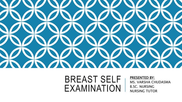 Breast self examination (bse) ppt | PPTX