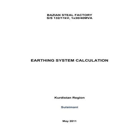 Bsf earthing system calculation-1 | PDF