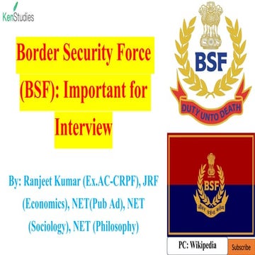 Careers in border security force | PPT