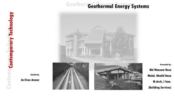 Geothermal Heating & Cooling Systems (Residential & | PPT | Science
