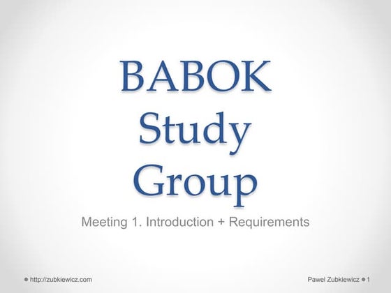 BABOK v3 KA Task Summary v0.15