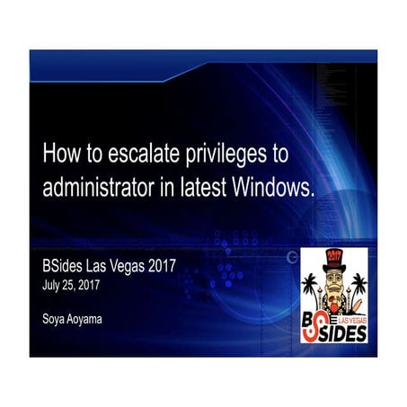 How To Escalate Privileges To Administrator In Latest Windows Ppt