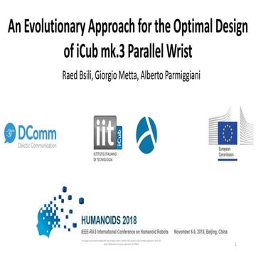 An Evolutionary Approach for the Optimal Design of the iCub mk.3 ...