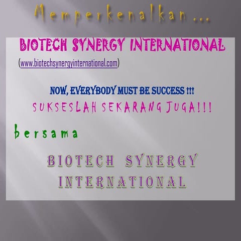 Biotech Synergy International | PPTX
