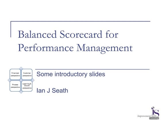 Balanced Scorecard Presentation | PPT
