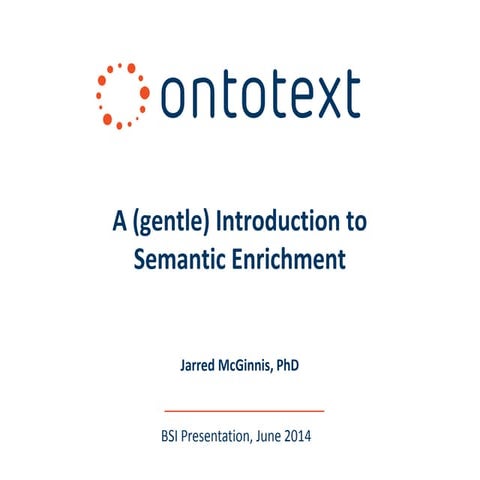 Gentle Introduction to Semantic Enrichment | PPTX