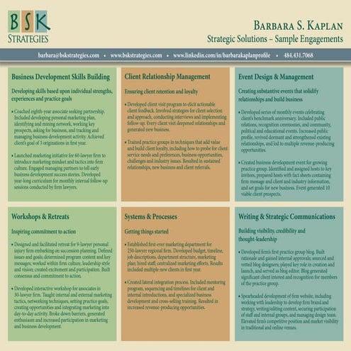 Bsk sample engagements | PPT