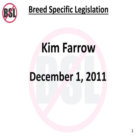 Breed Specific Legislation | PPTX