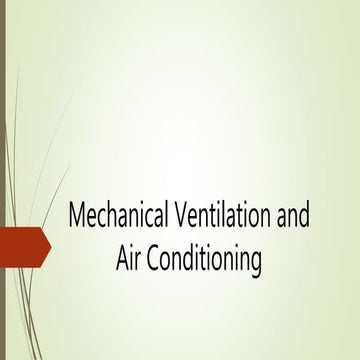 Bs mechanical ventilation and air conditioning presentation slides | PPTX