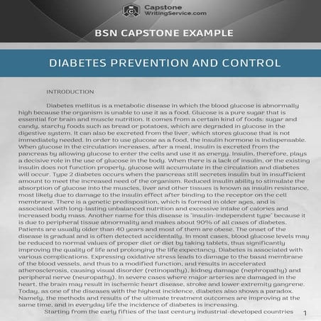 BSN Capstone Project Examples | PDF