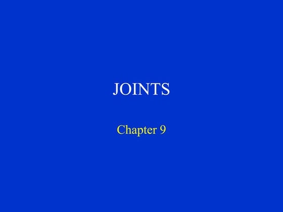 Joints | PPTX | Death, Injury, or Military Conflict | Sensitive Topics