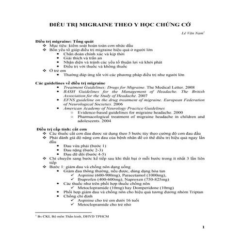 Bs nam dtri migraine | PDF