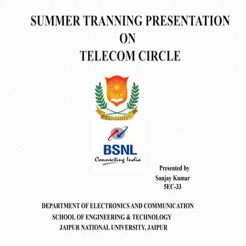BSNL | PPTX | Computer Networking | Computing