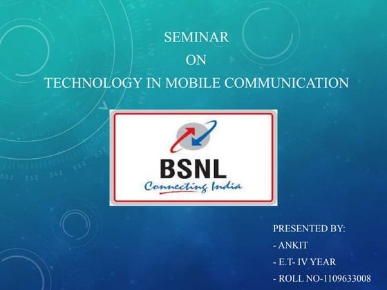 Bsnl best ppt | PPTX | Computer Networking | Computing