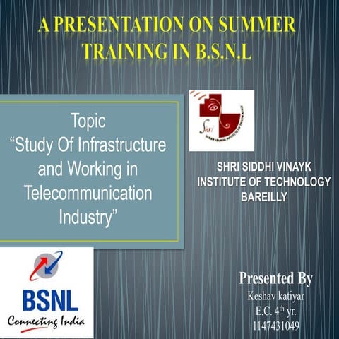 Bsnl training by keshav | PPTX