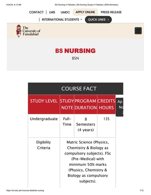 BS Dermal Technology (BSDS) _ BS Dermatology In Pakistan _ TUF.pdf ...