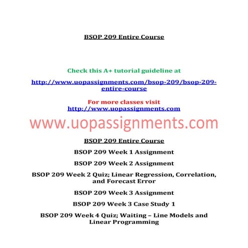 Bsop 330 entire course | DOCX