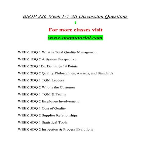 BSOP 326 Education Organization -- snaptutorial.com