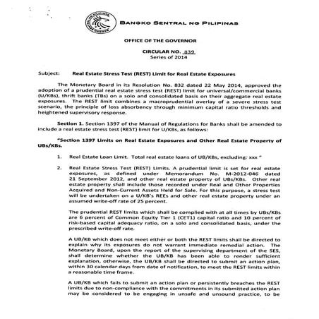 Bsp Circular 839 | PDF