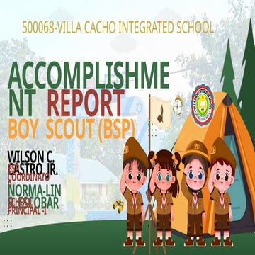 Comprehensive Accomplishment Report on Boy Scout Programs and ...