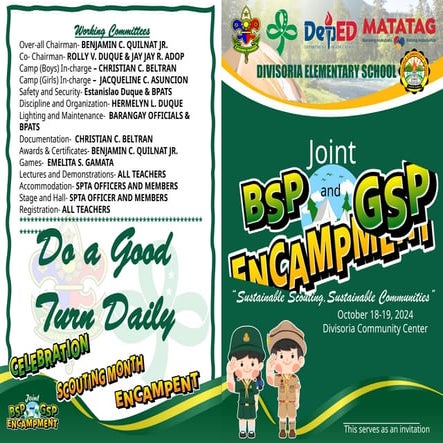 BSP AND GSP PROGRAM divisoria INVITATION | PPTX