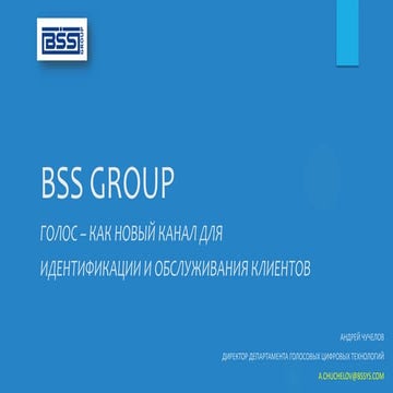 Презентация Андрея Чучелова, BSS | PDF | Phone Services | Home Utilities