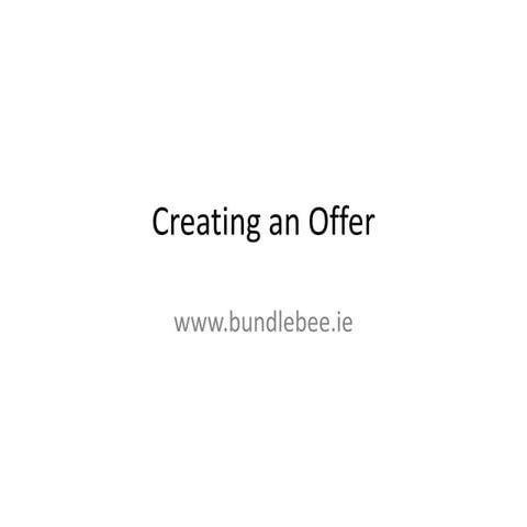 Bundlebee Offer Creation | PPTX