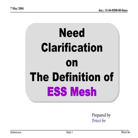 BSS and ESS Mesh.ppt