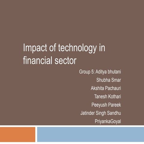 Impact Of It On Financial Sector | PPTX
