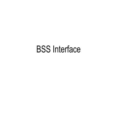 Bss Interface | PPT